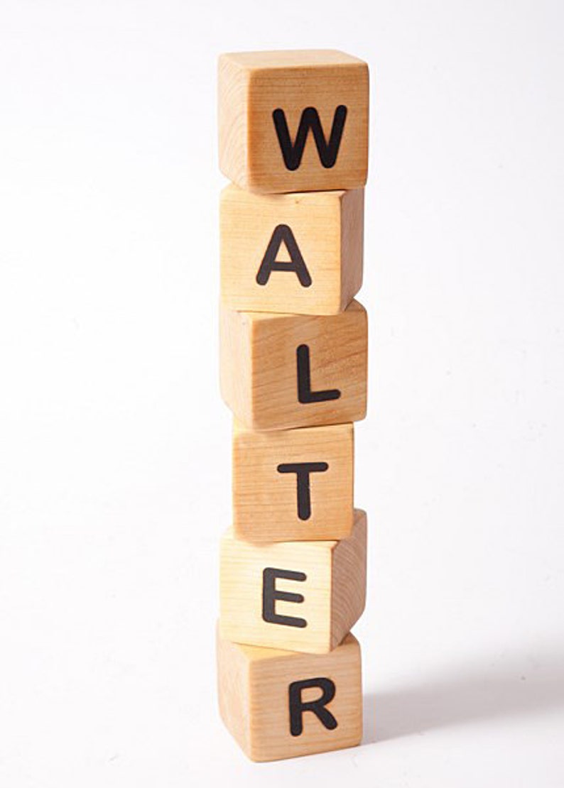 Personalized Wood Name Blocks Alphabet Building Blocks Eco - Etsy