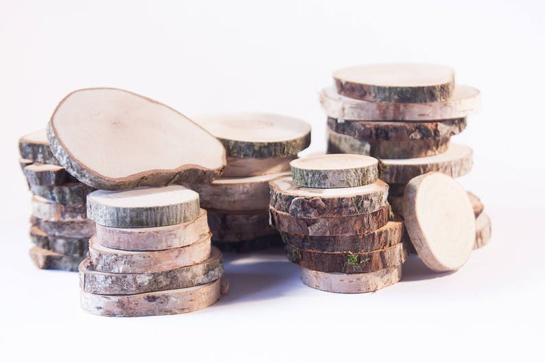 SALE 30 Wood Slices Rustic Wood Slices for DIY Weddings - Etsy