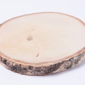 40 Birch Wood Slices 3"- 4" , Rustic Wedding Decors, Wood Slice With ...