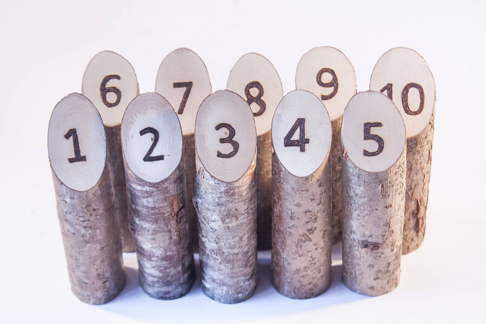 5 Rustic Wedding Table Number Holders Wooden Table Number - Etsy