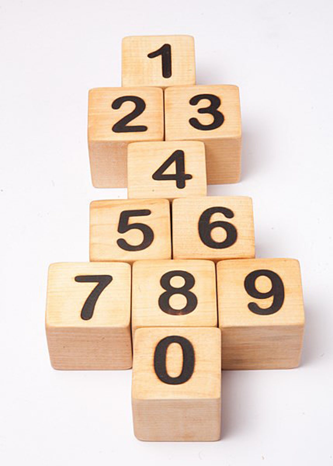 Wooden Toy Building Blocks Math Blocks Educational Numbers | Etsy