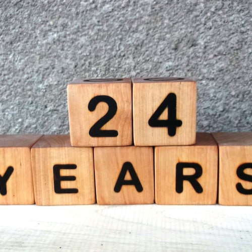 Wooden Age Blocks Baby Months Blocks Kids Nursery Decor - Etsy