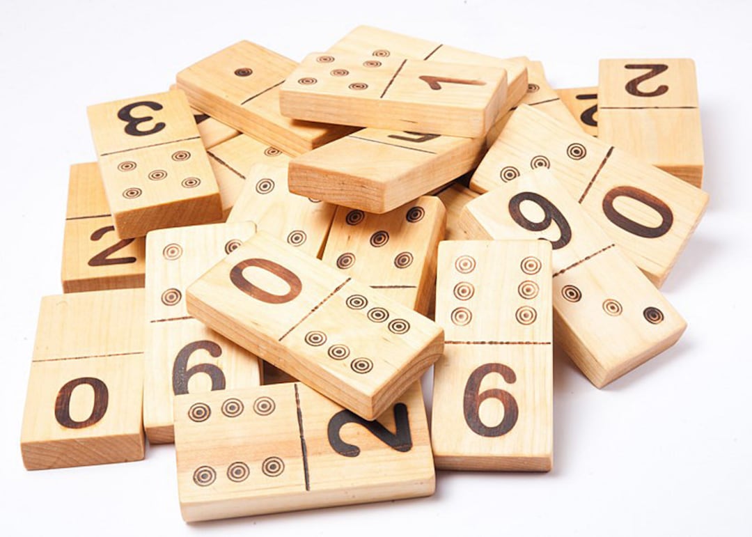 Wooden Number Dominoes, Eco Friendly Toy, Kids Wooden Toys, Waldorf - Etsy