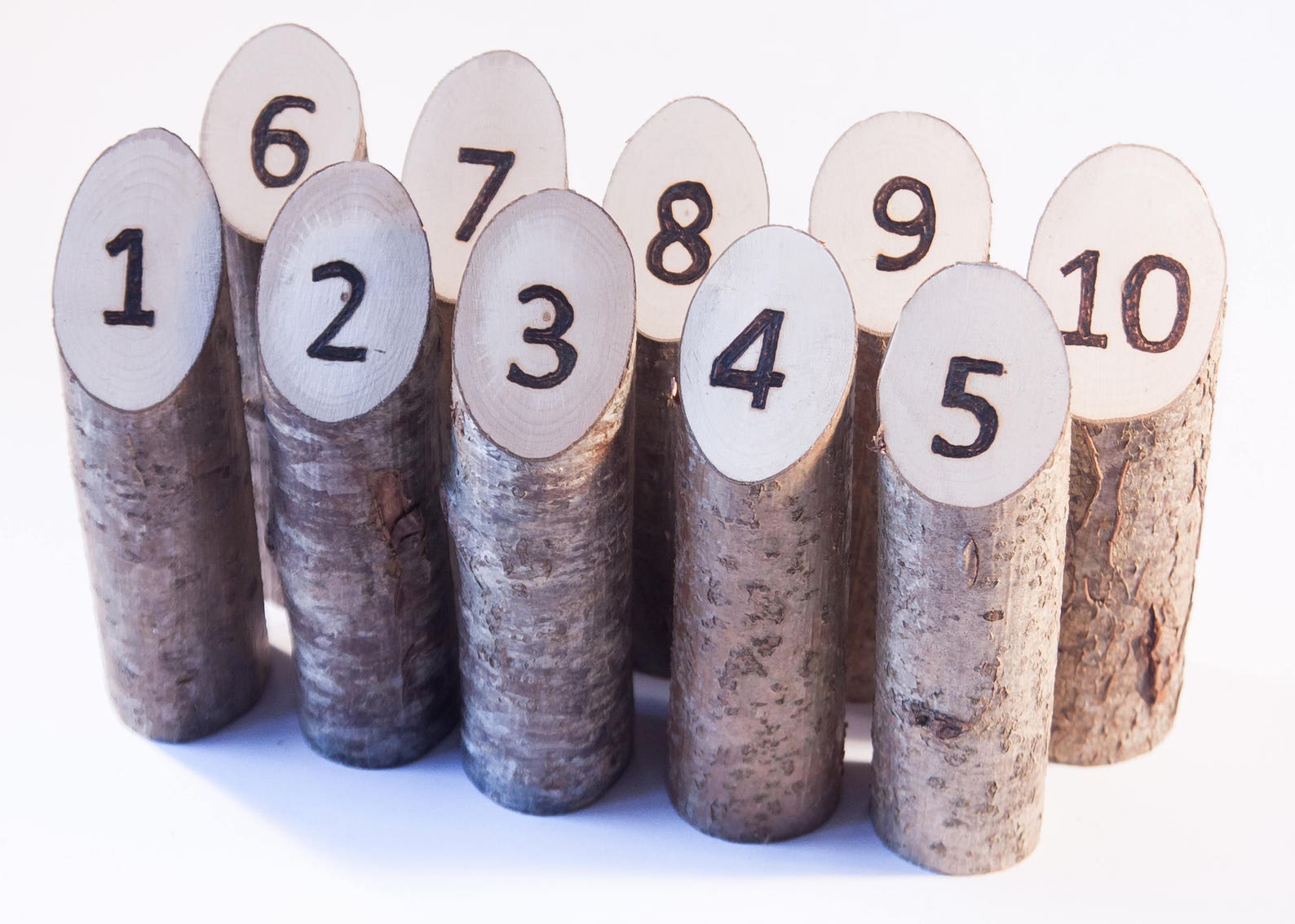 5 Rustic Wedding Table Number Holders Wooden Table Number - Etsy