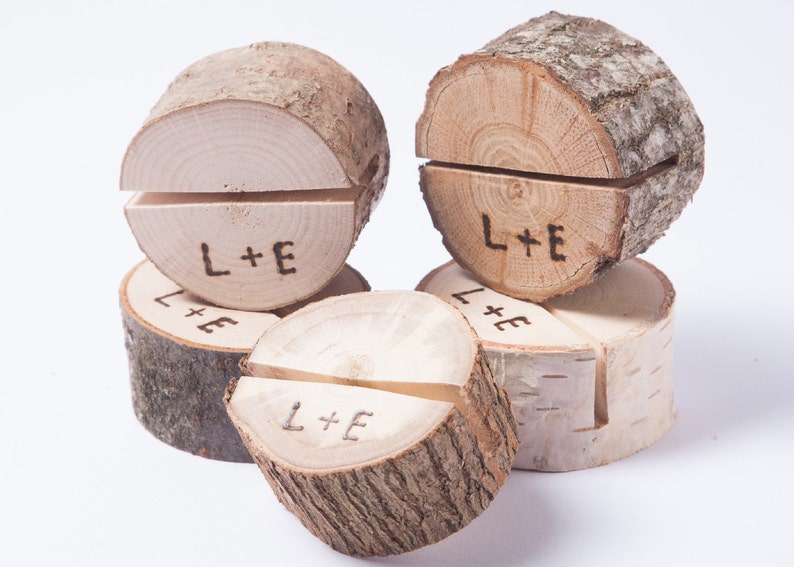 10 Personalized Wood Table Number Holder Rustic Wedding - Etsy