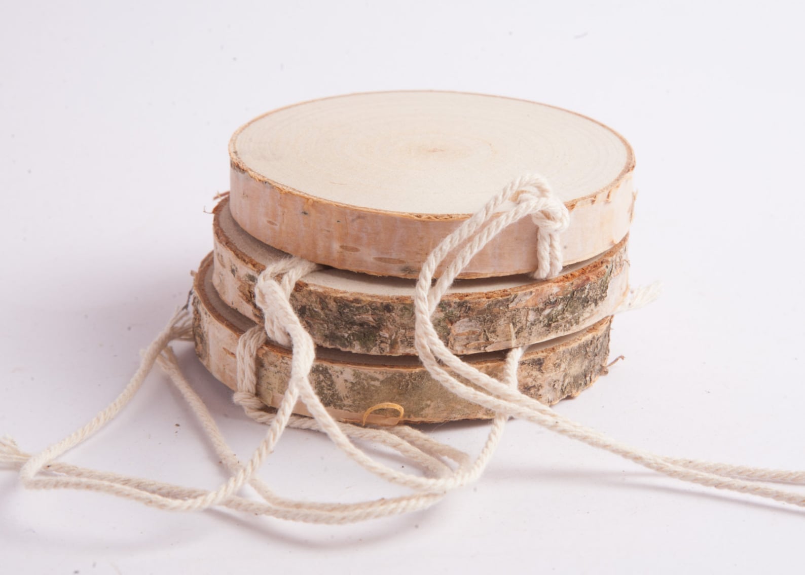 40 Name Tags Slices Birch Slices Christmas Tags Slices | Etsy