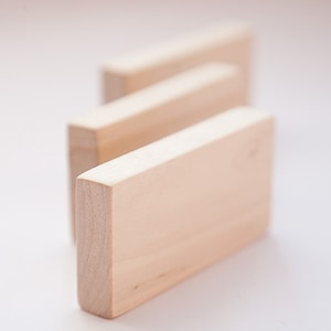 10 Unfinished Wood Blocks for Wood Crafts, Wooden Rectangle, Wooden ...