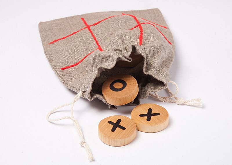 Tic Tac Toe Game Table Game Wooden Game for Children Travel - Etsy