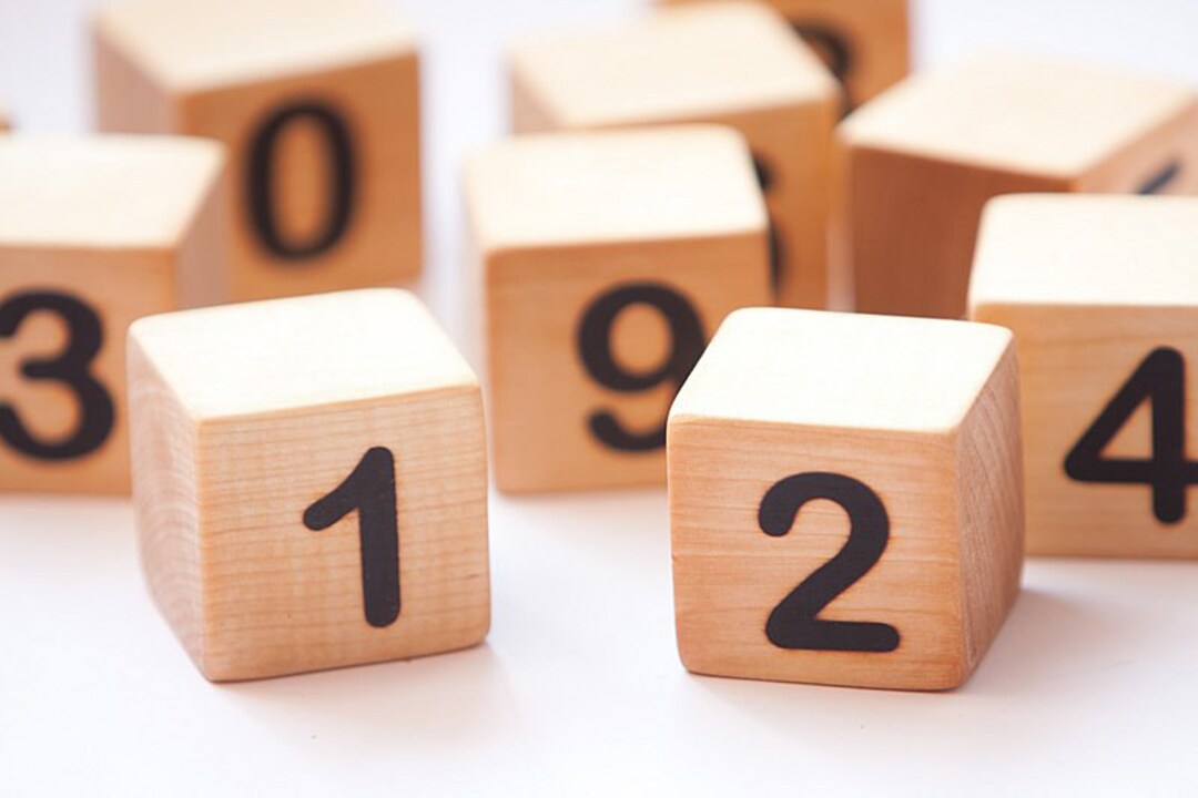 Wooden Toy, Building Blocks, Math Blocks, Educational Numbers, Counting ...