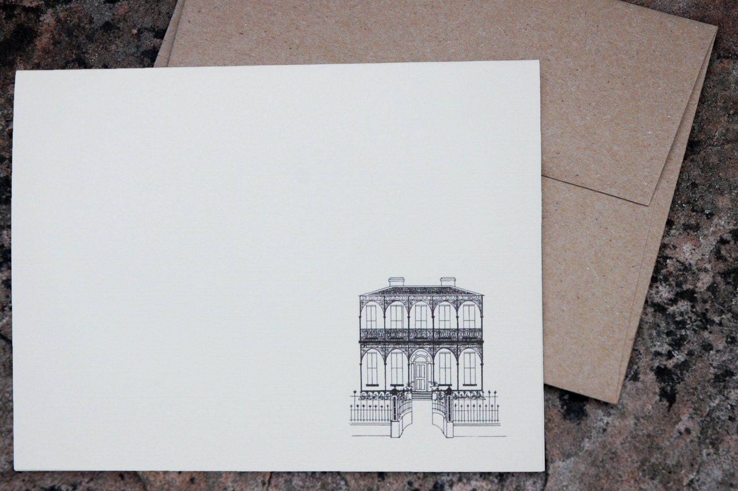 Illustrated House Notecards (set of 10) - Etsy