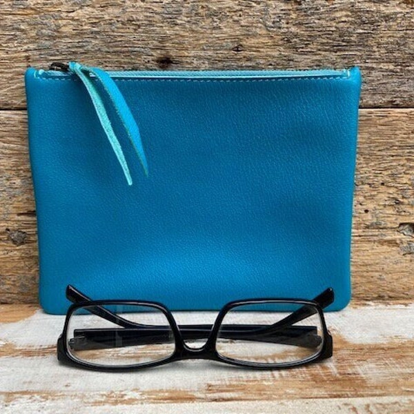 Blue Zipper Pouch - Etsy