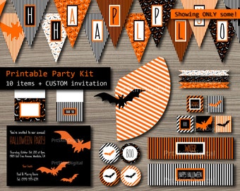 Printable Halloween Party Kit DIY Halloween Party Instant | Etsy