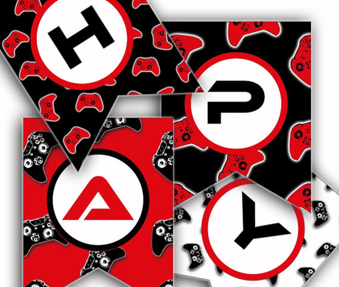 Video Game Birthday Banner, Printable Video Game Party Banner, Happy ...