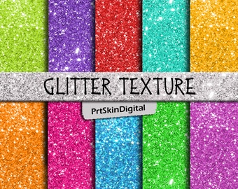 Glitter Rainbow Digital Scrapbook Paper 9x9 background