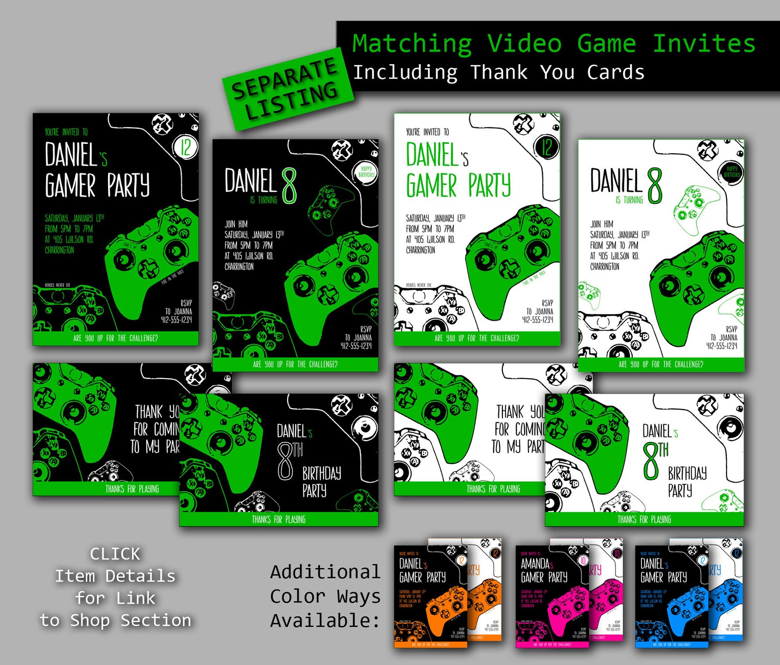 Video Game Party Cupcake Toppers, Printable Cake Topper, Happy Birthday ...