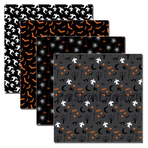 Classic Halloween Digital Paper Pack With Witches, Bats, Ghosts ...