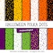 Halloween Polka Dots Digital Paper Pack in Orange Purple | Etsy