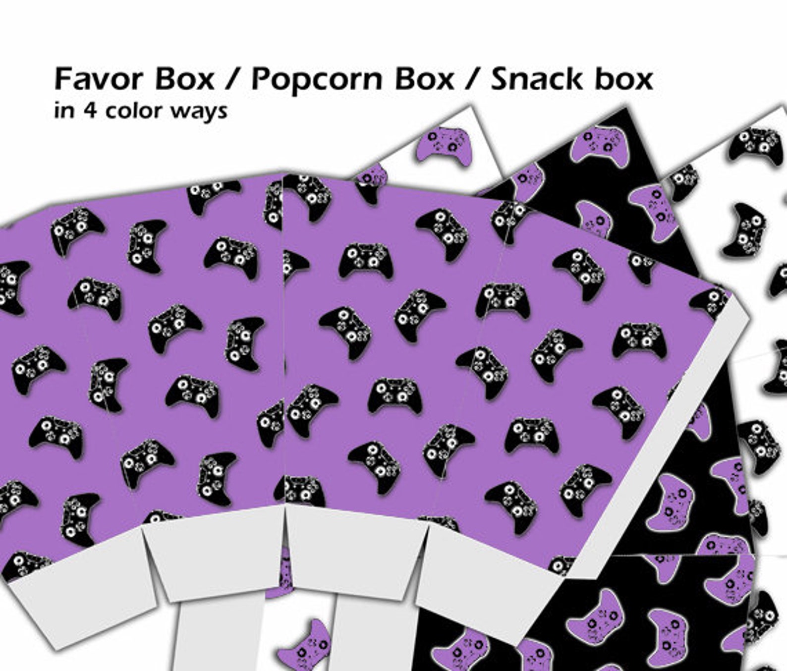 Printable Video Game Party Favor Box Girl Gamer Party Video | Etsy