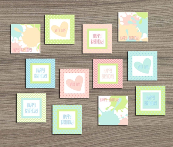 Slime Party Favor Tags, Art Birthday Party Cupcake Toppers, Paint ...