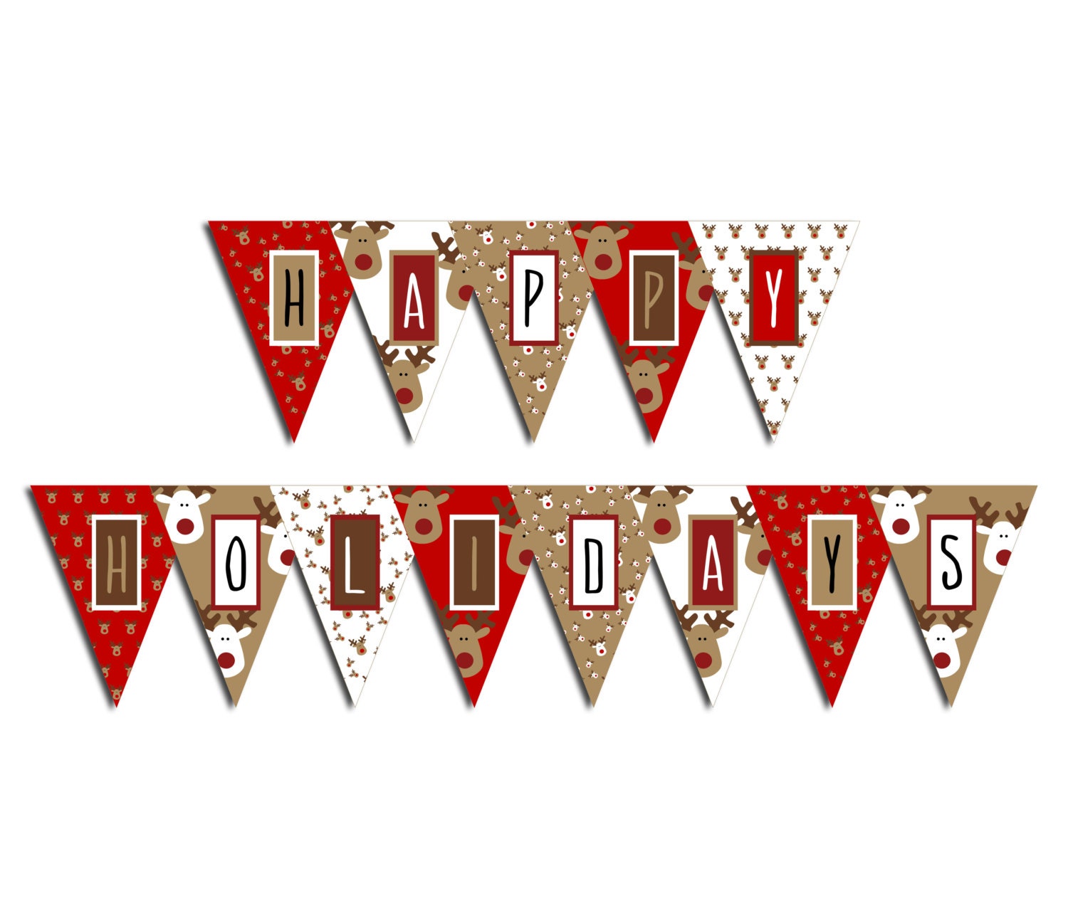 Happy Holidays Banner - Christmas Party Printable Sign, Christmas ...