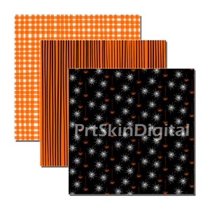 Halloween Digital Paper Pack: itsy Bitsy Spider With Spiders, Webs ...