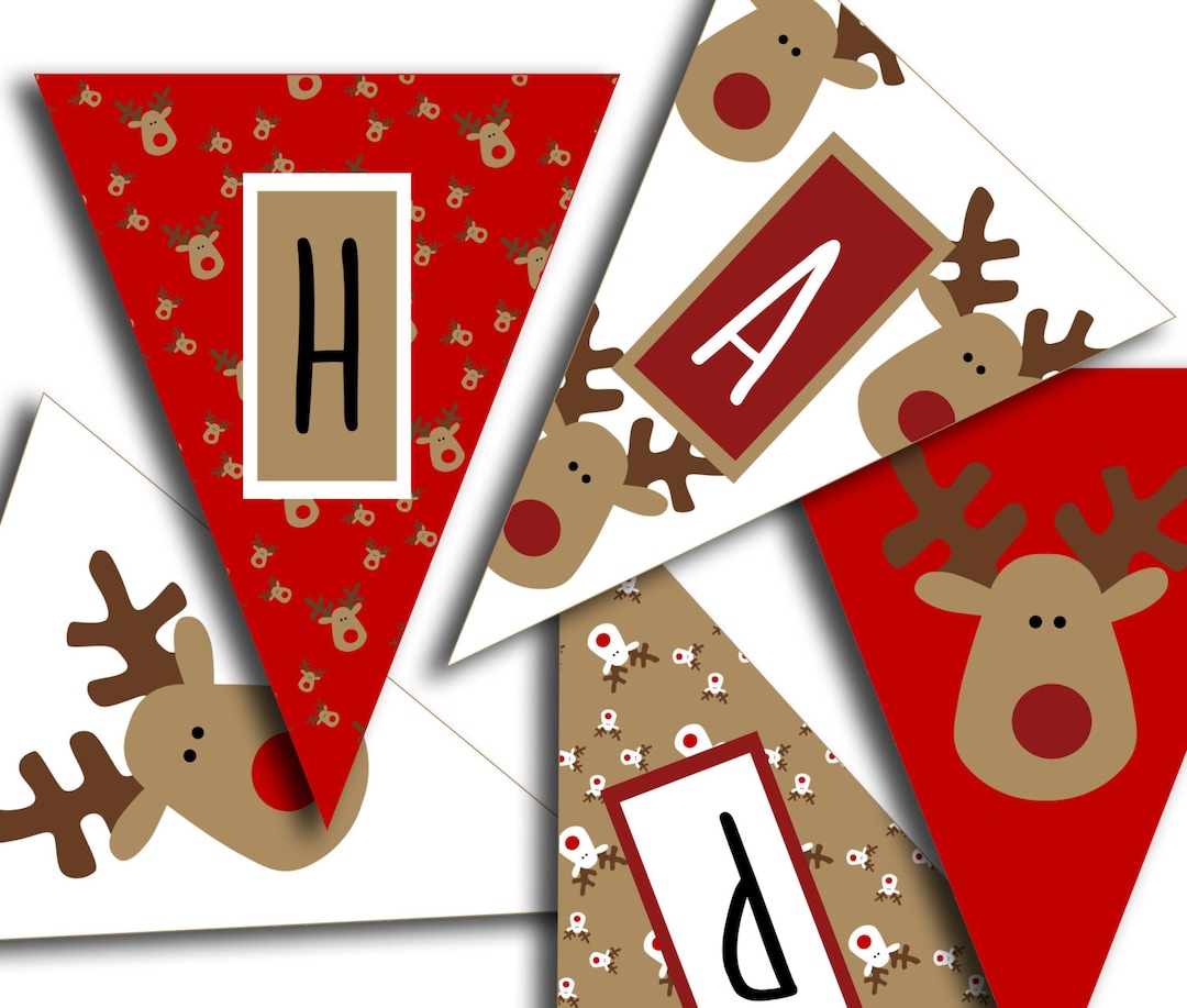 Happy Holidays Banner - Christmas Party Printable Sign, Christmas ...