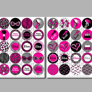 Diva Cake Topper, Leopard Print Glam Party (printable) - Etsy