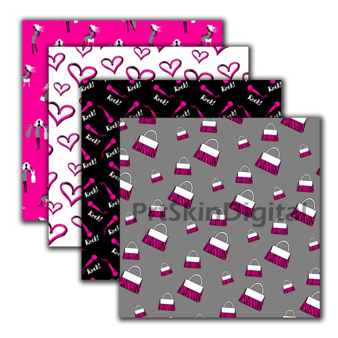 Diva Party Digital Paper Diva Birthday Party Glamour Party - Etsy