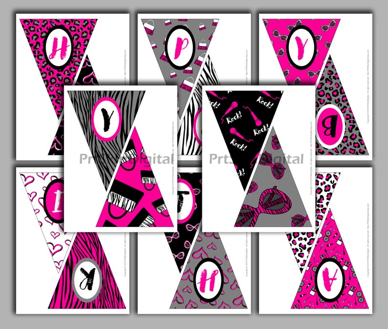 Editable Banner, Diva Birthday Banner, Printable Personalized Birthday ...