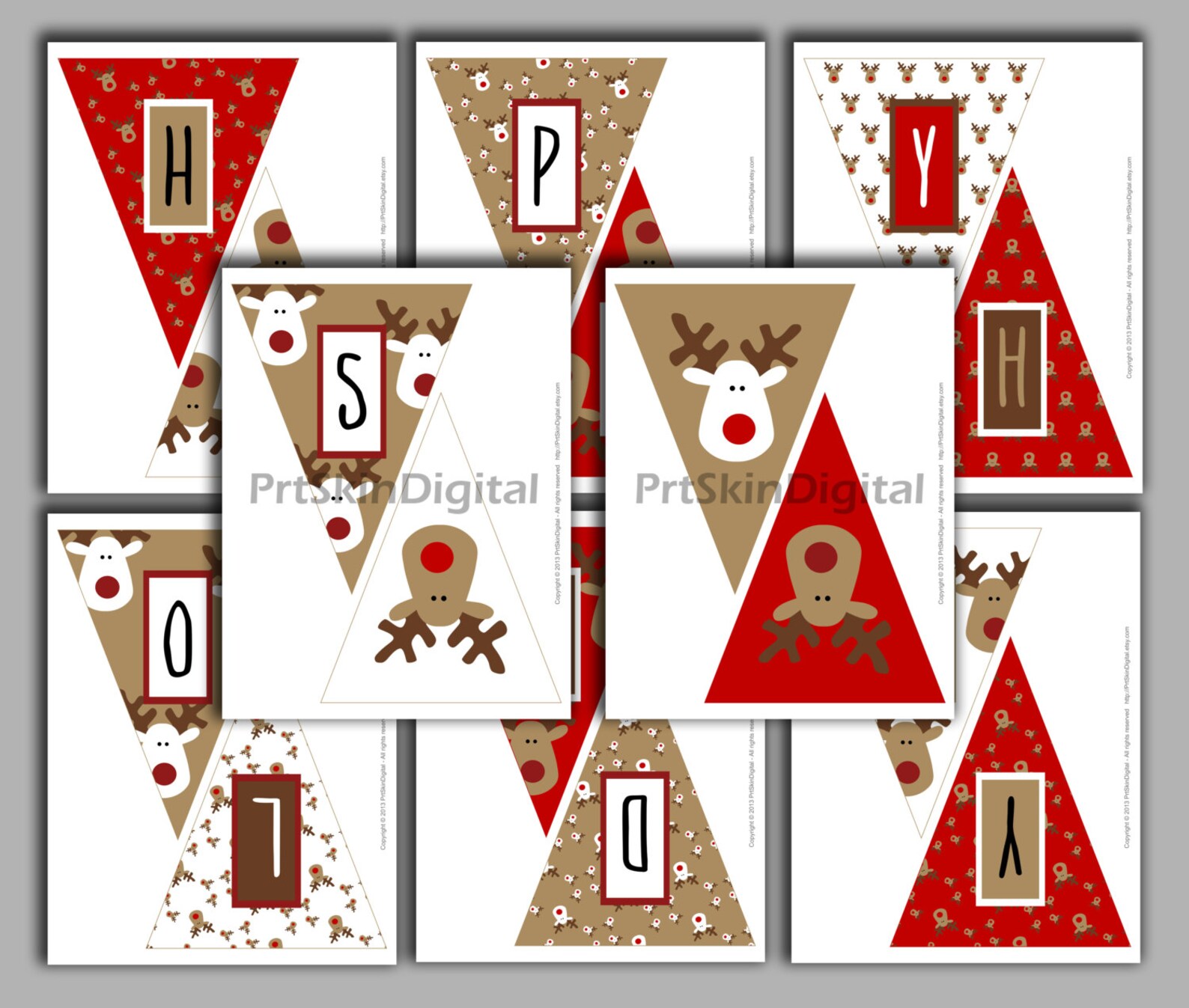 Happy Holidays Banner - Christmas Party Printable Sign, Christmas ...