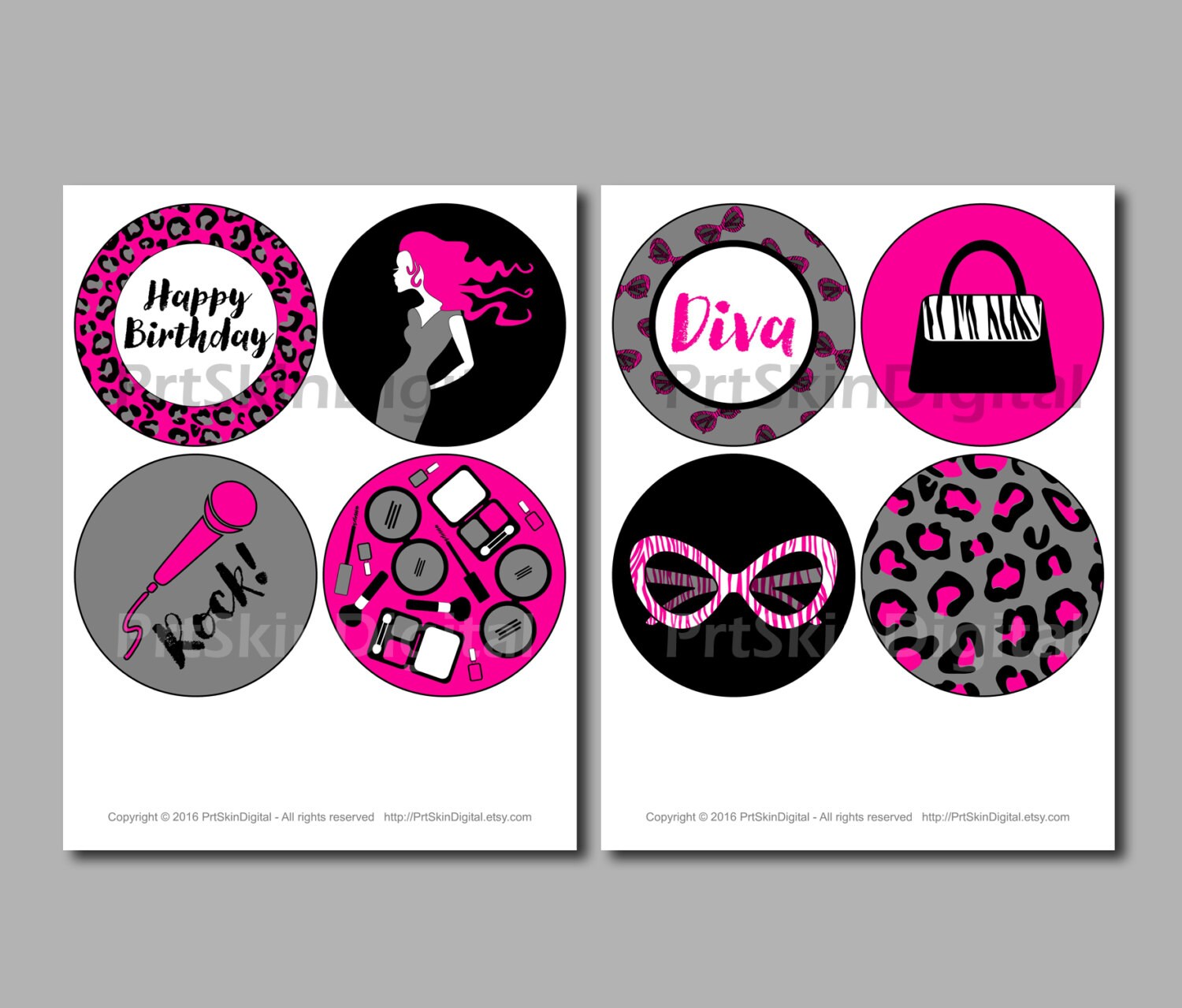 Diva Cake Topper Printable Diva Party Cupcake Topper Diva - Etsy