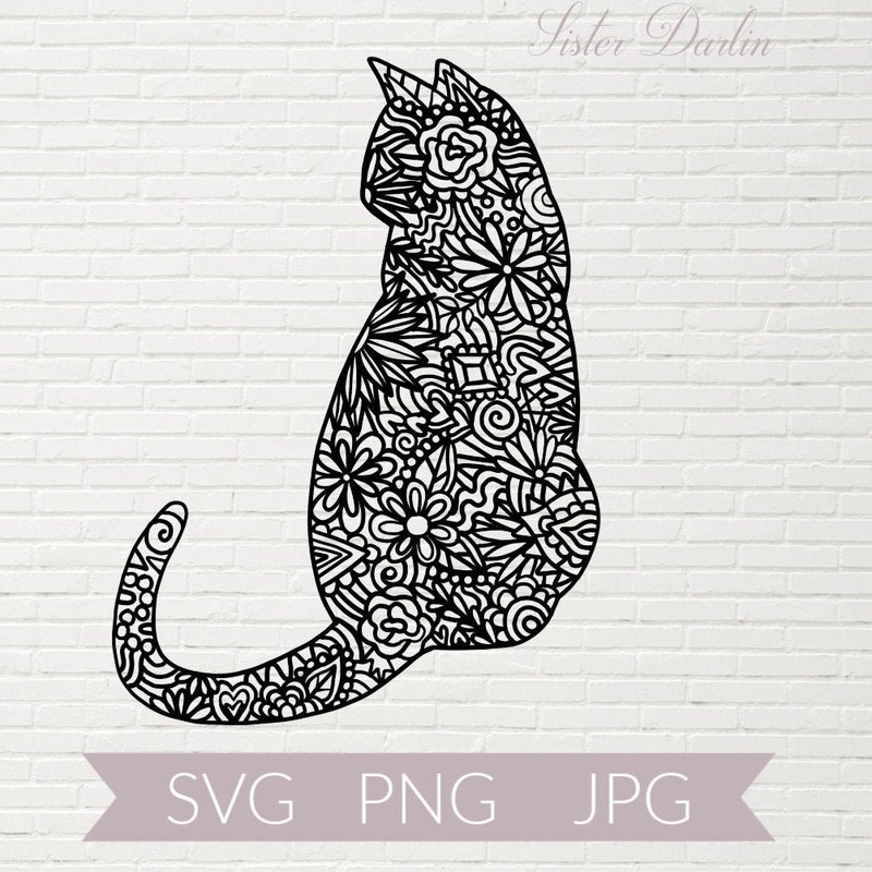 Cat Zentangle - Etsy