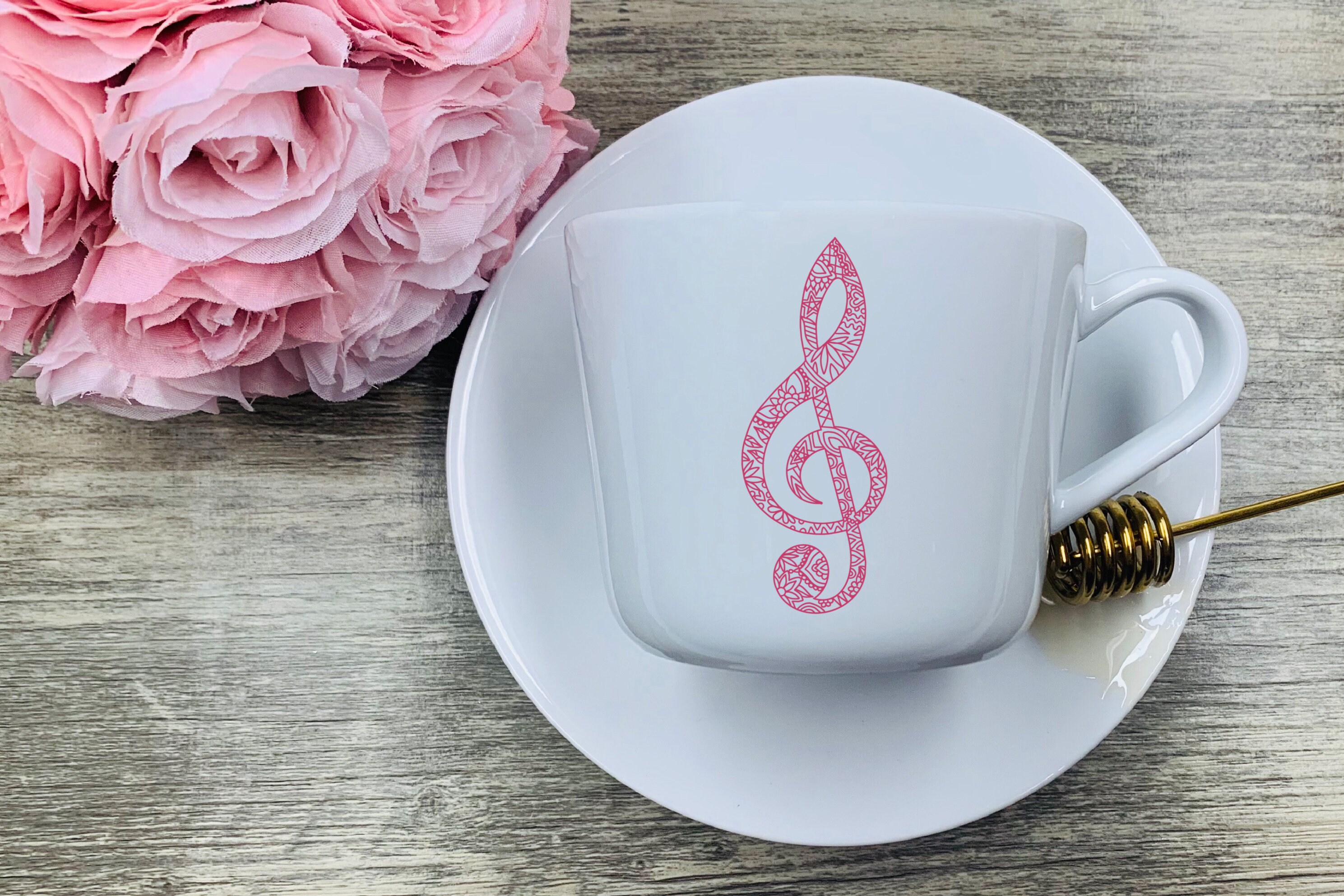 Treble Clef Mandala | Music Mandala SVG | Music Zentangle SVG | Music ...