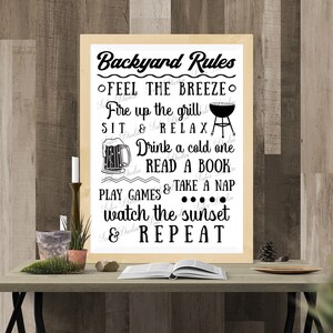 Backyard Rules SVG | Porch Sign SVG | Patio Rules Deck Rules SVG ...