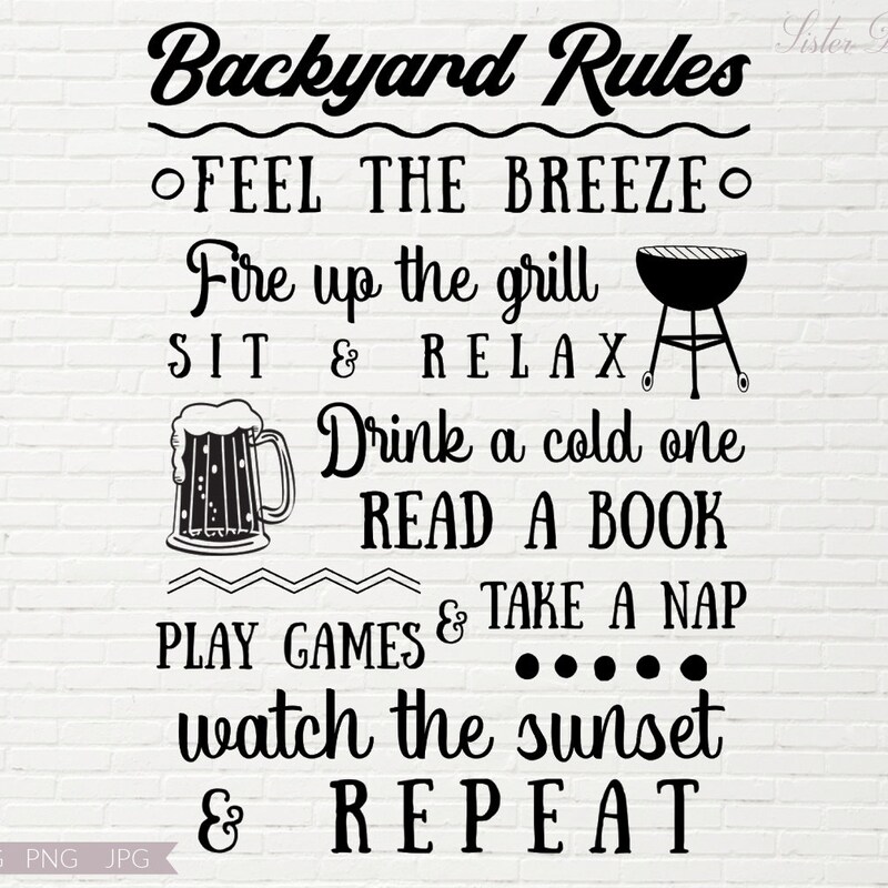 Backyard Signs - Etsy