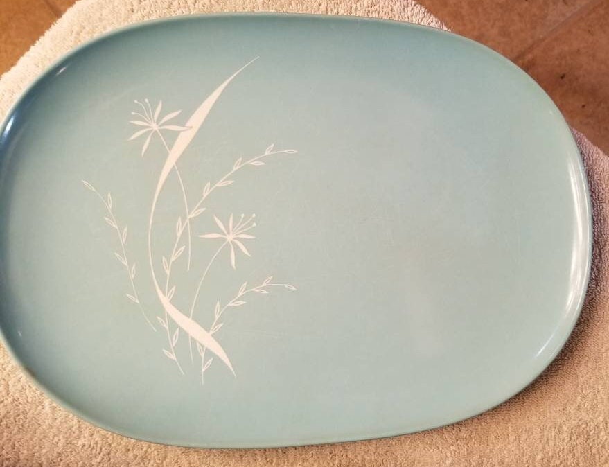 Vintage Texas Wear Dinnerware Set Blue Melamine With White - Etsy