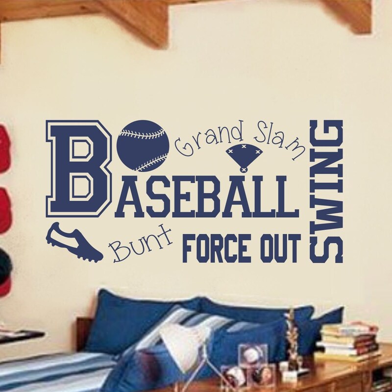 Baseball Wall Decal - Etsy