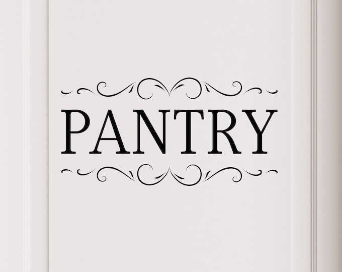 Pantry Decal Pantry Sticker Pantry Wall Decor Pantry Door Decal Door ...