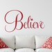 Believe Decal / Believe Wall Decal / Believe Stickers / | Etsy