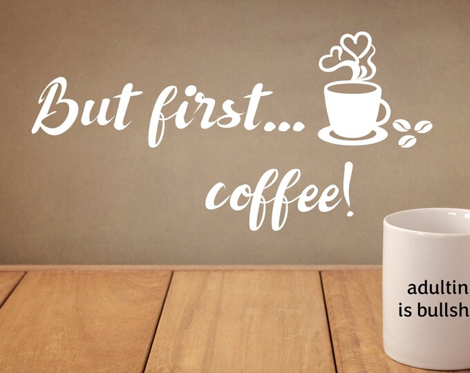 Kitchen Wall Decal Coffee Decal Kitchen Decal Kitchen Art - Etsy