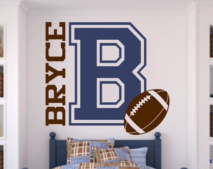 Varsity Initial 16 X 22 for Teen Boys Bedroom Sports Wall - Etsy