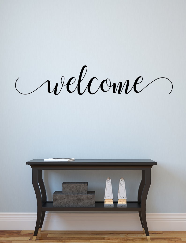 Vinyl Welcome Decal Welcome 200 Welcome Wall Decal welcome - Etsy