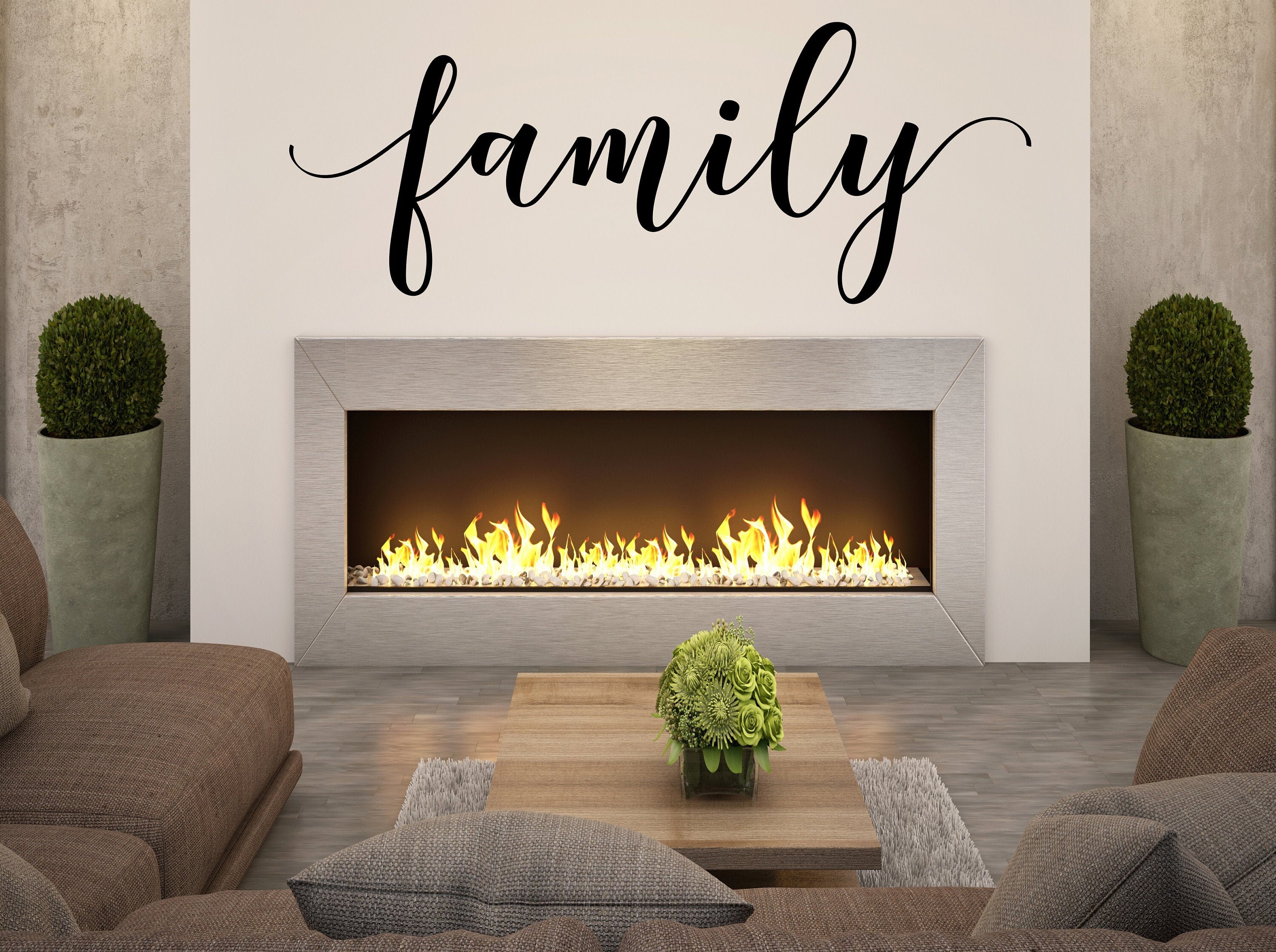 Family Wall Decal Handwritten Font Family Decal Family | Etsy