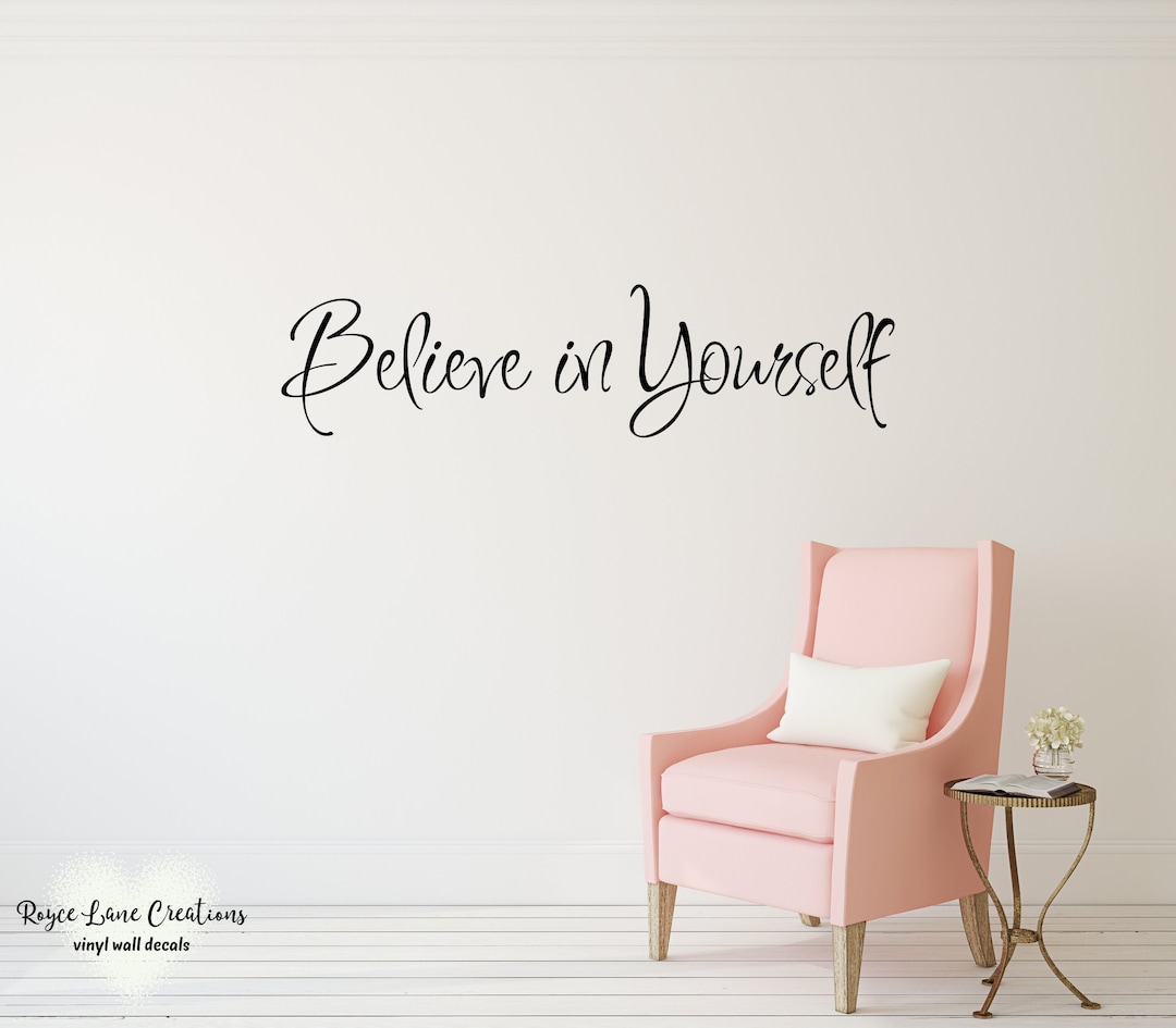 Believe in Yourself Decal Inspirational Wall Art Classroom - Etsy