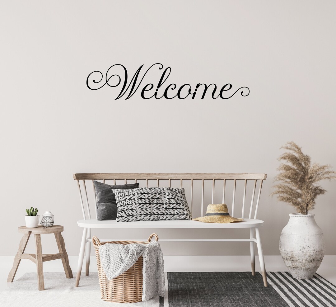 Welcome Decal, Welcome Sticker, Welcome Wall Decal, Vinyl Welcome Decal ...