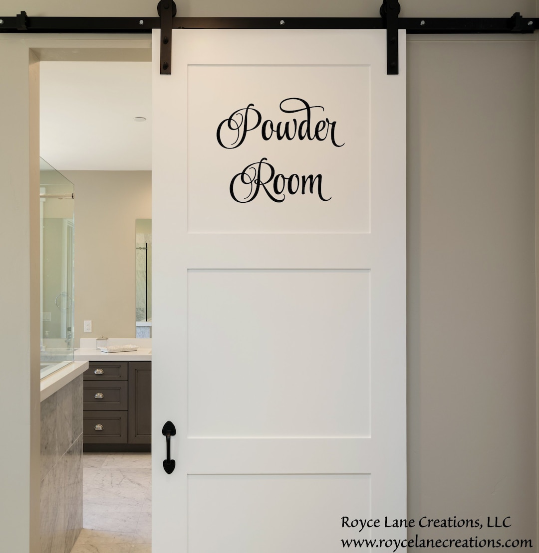 Powder Room Decal / Powder Room Wall Decal / Powder Room Door Sign ...