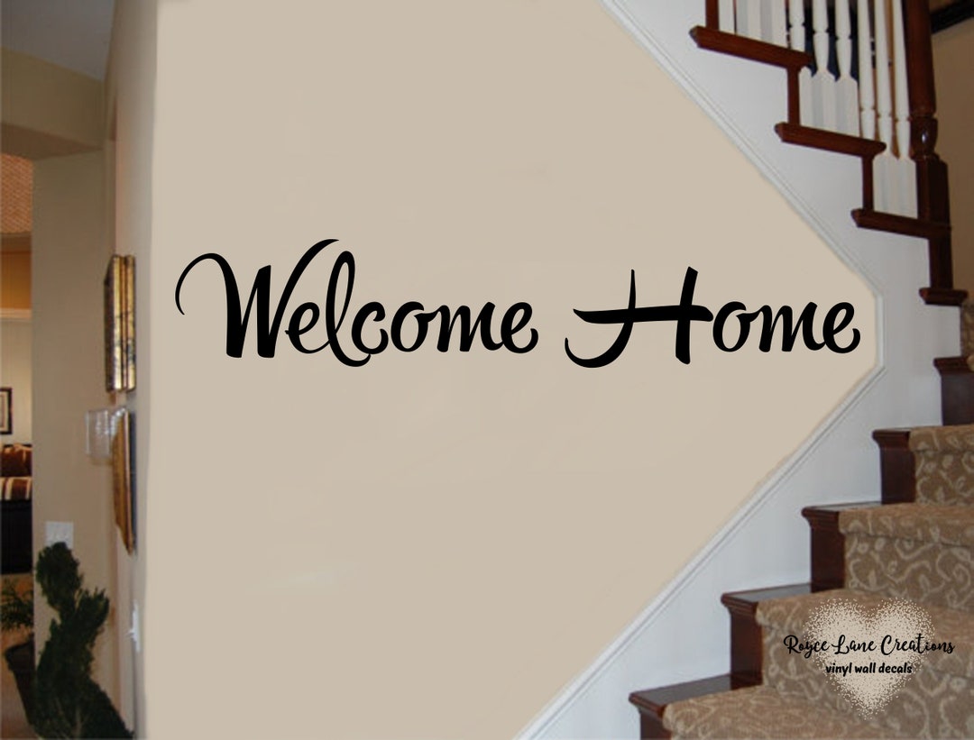 Welcome Sign, Welcome Decal, Welcome Home Vinyl Wall Decal, Welcome ...
