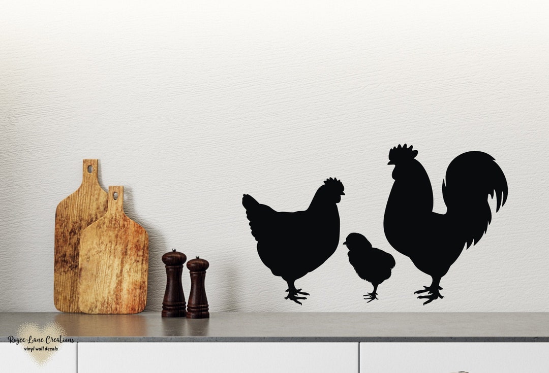 Rooster Chicken and Chick Decal / Rooster Decal / Chicken Decal ...
