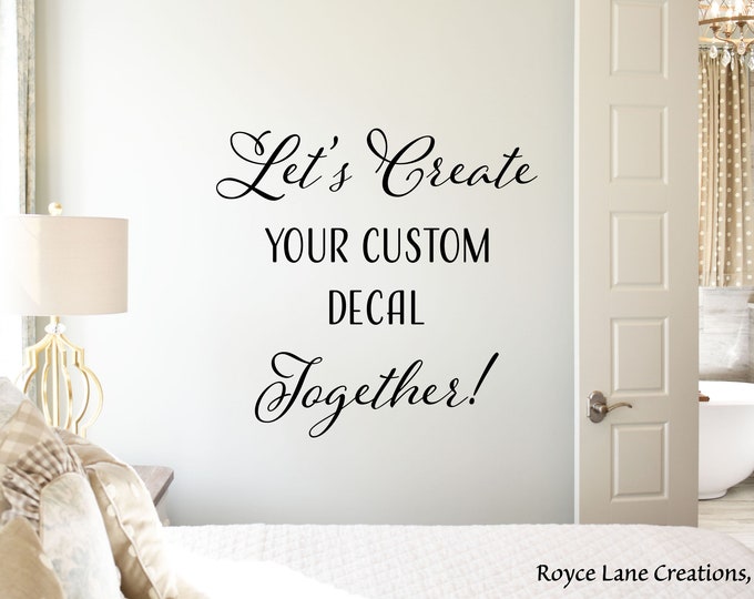 Custom Decal / Custom Design / Custom Decal Stickers / Custom Decal ...