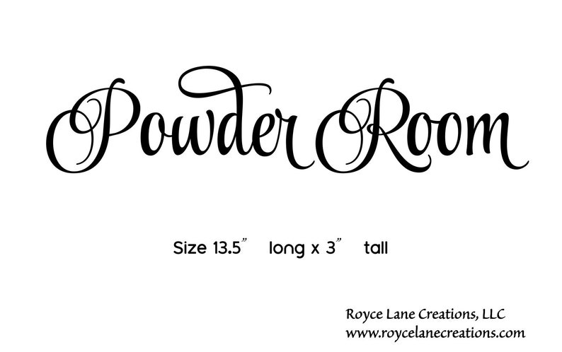 Powder Room Decal / Powder Room Wall Decal / Powder Room Door | Etsy